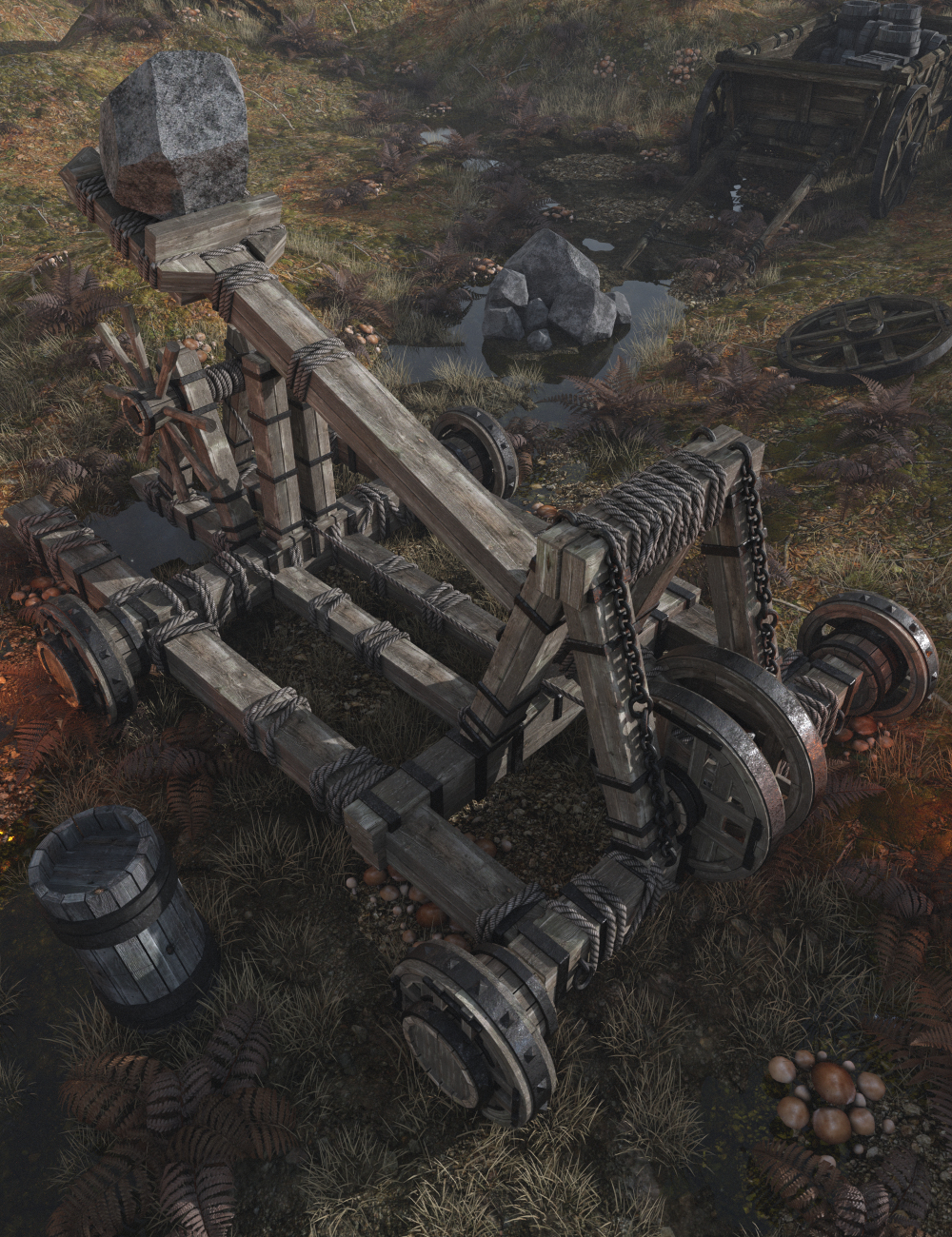 Medieval Catapults | Daz 3D