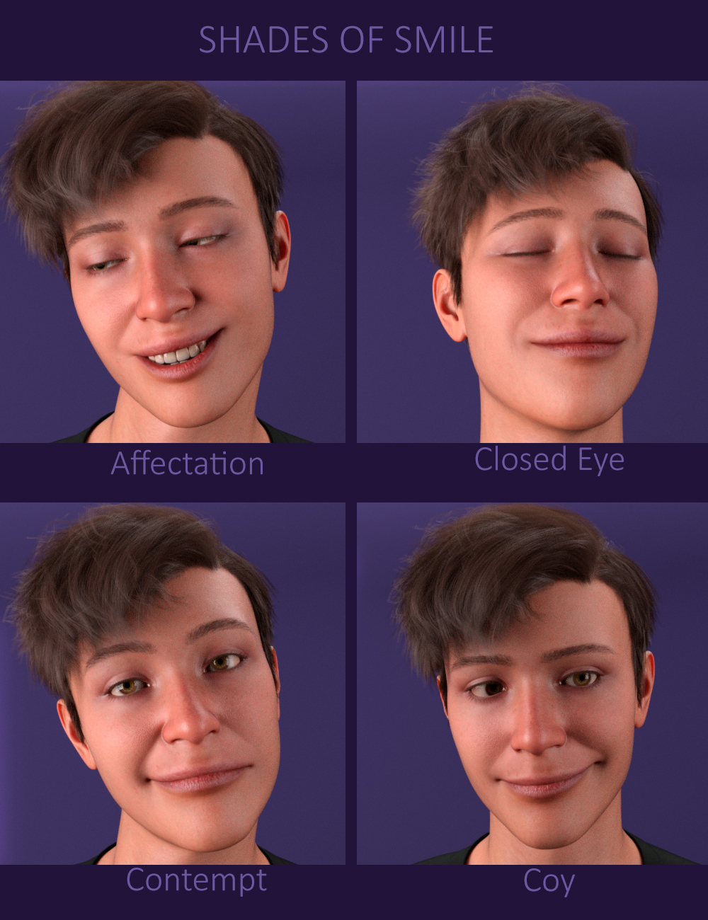 Shades of Emotion Bundle for Genesis 9 | Daz 3D