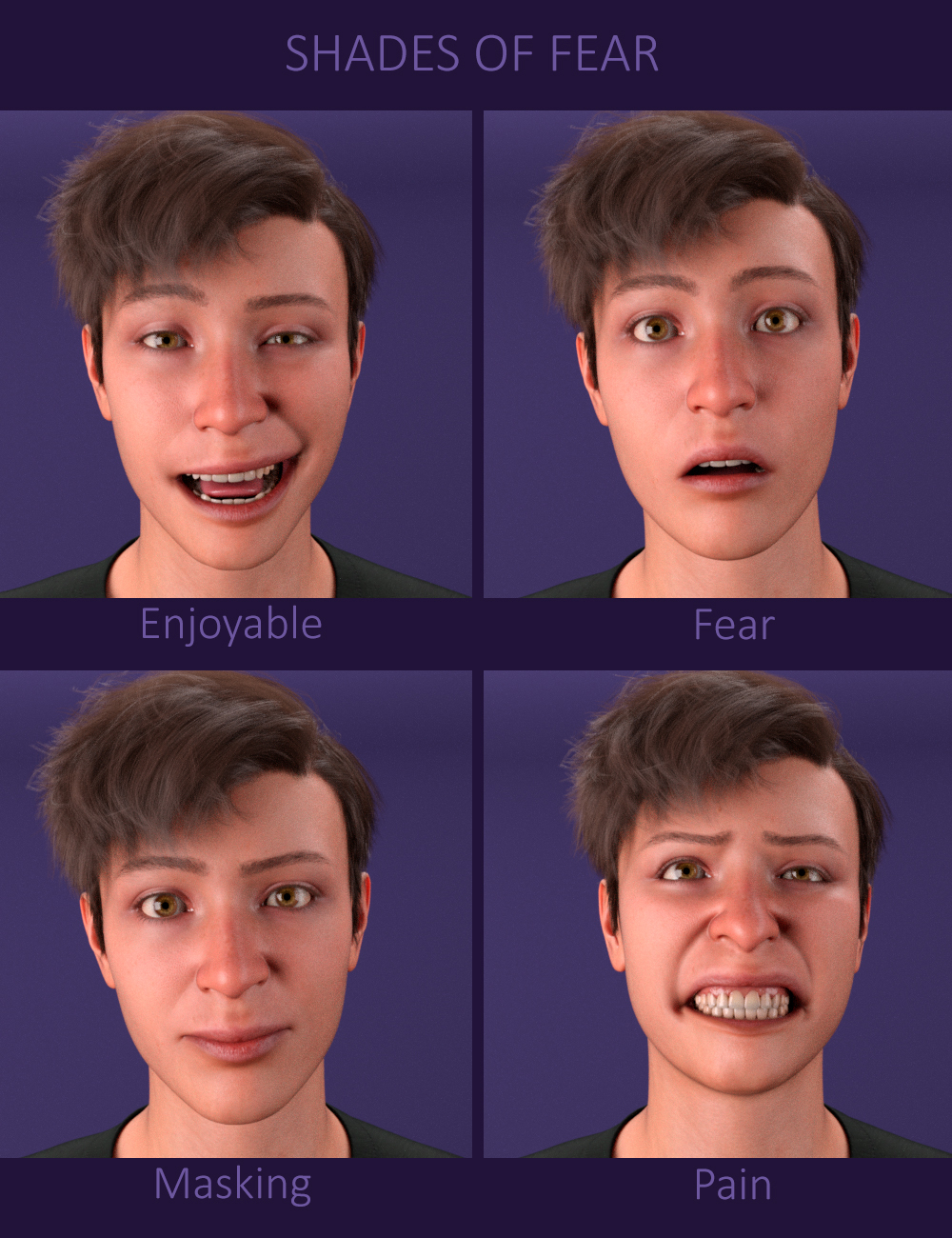 Shades of Emotion Bundle for Genesis 9 | Daz 3D