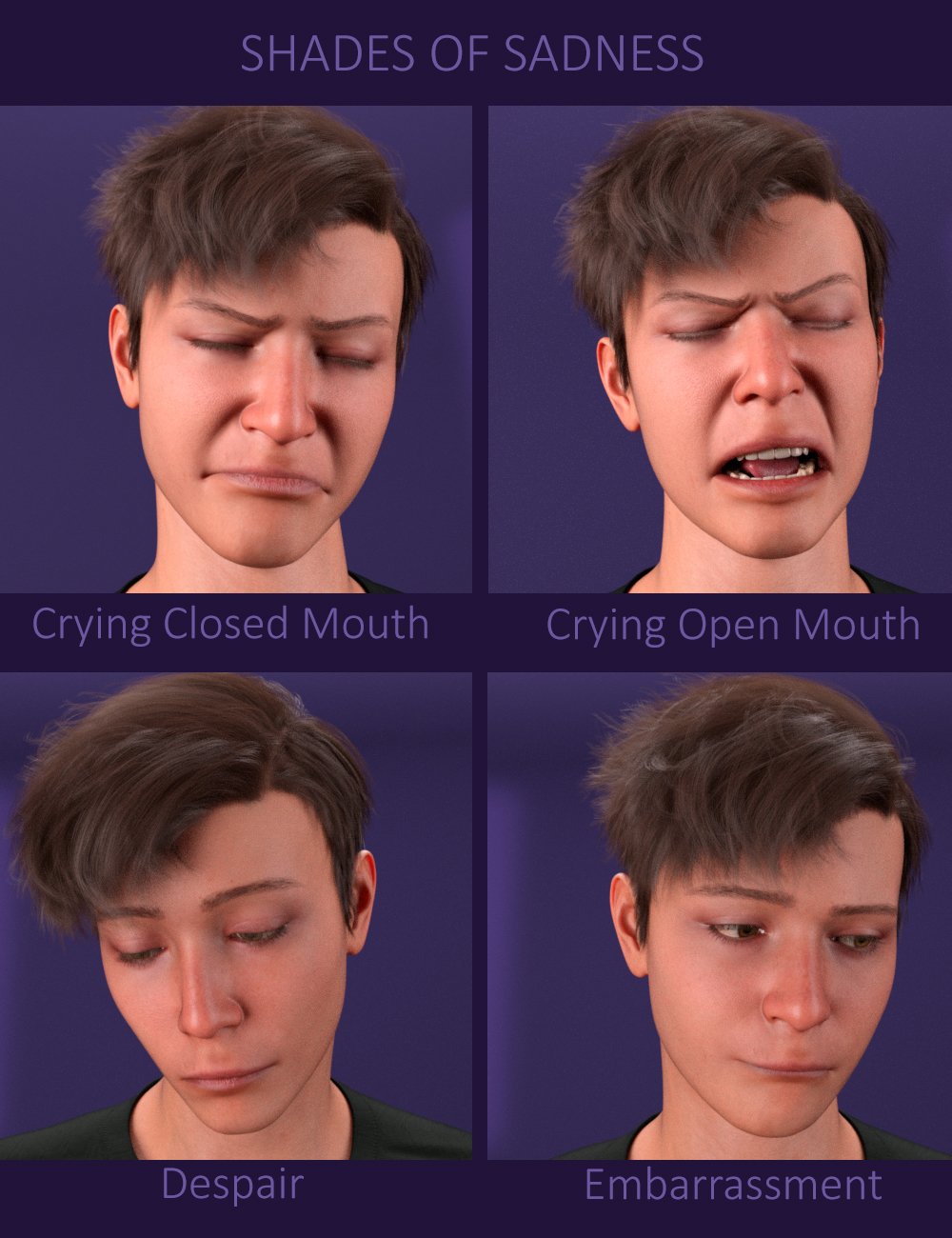 Shades of Emotion Bundle for Genesis 9 | Daz 3D