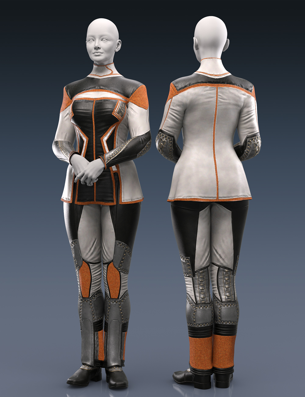 Interstellar Uniform Outfit Texture Add-On | Daz 3D
