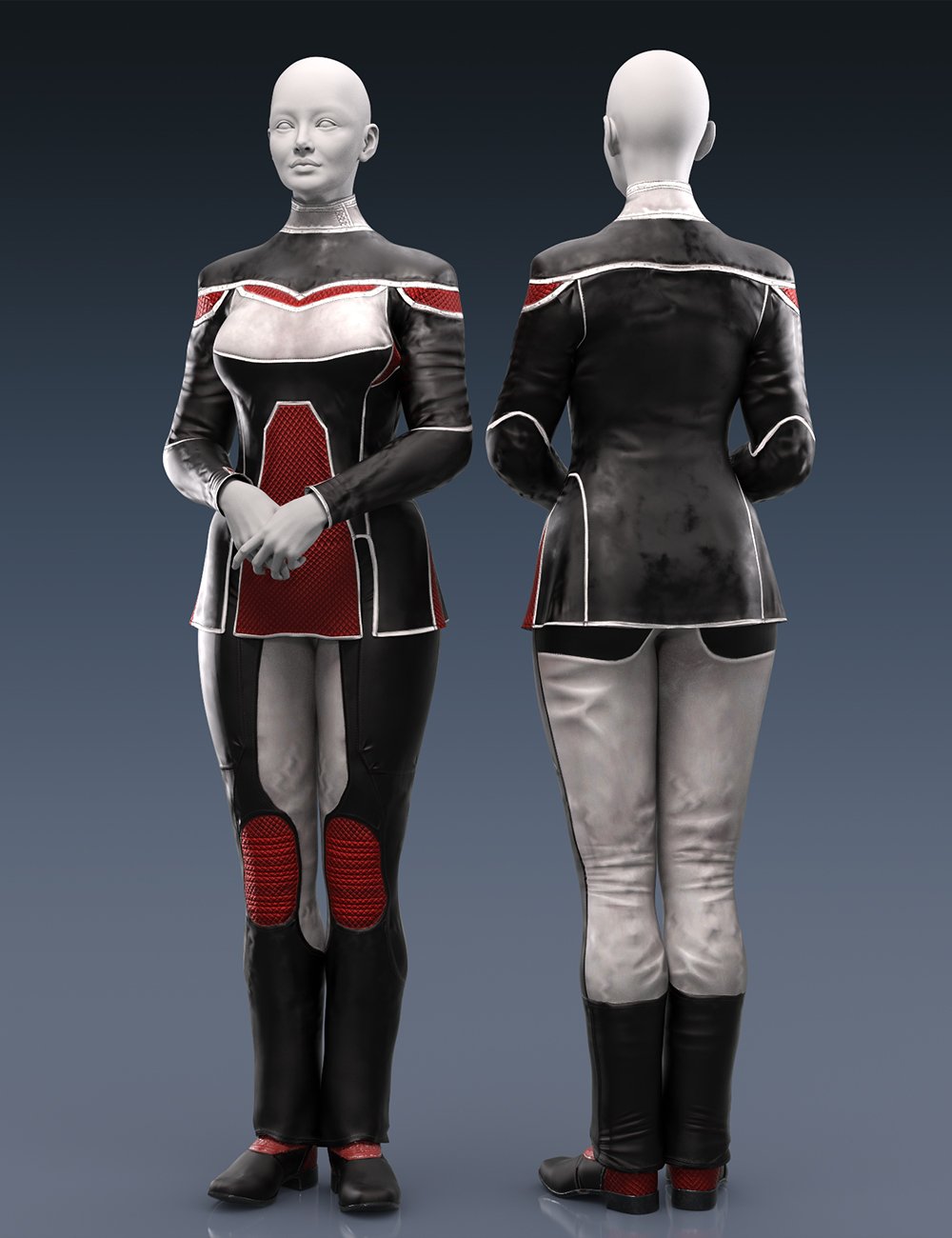 Interstellar Uniform Outfit Texture Add-On | Daz 3D