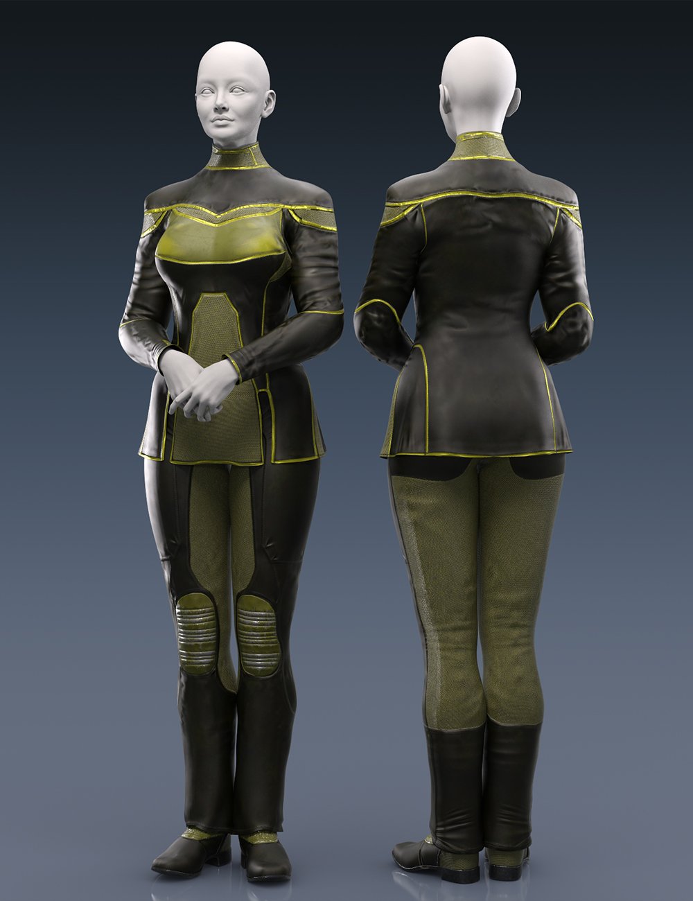 Interstellar Uniform Outfit Texture Add-On | Daz 3D