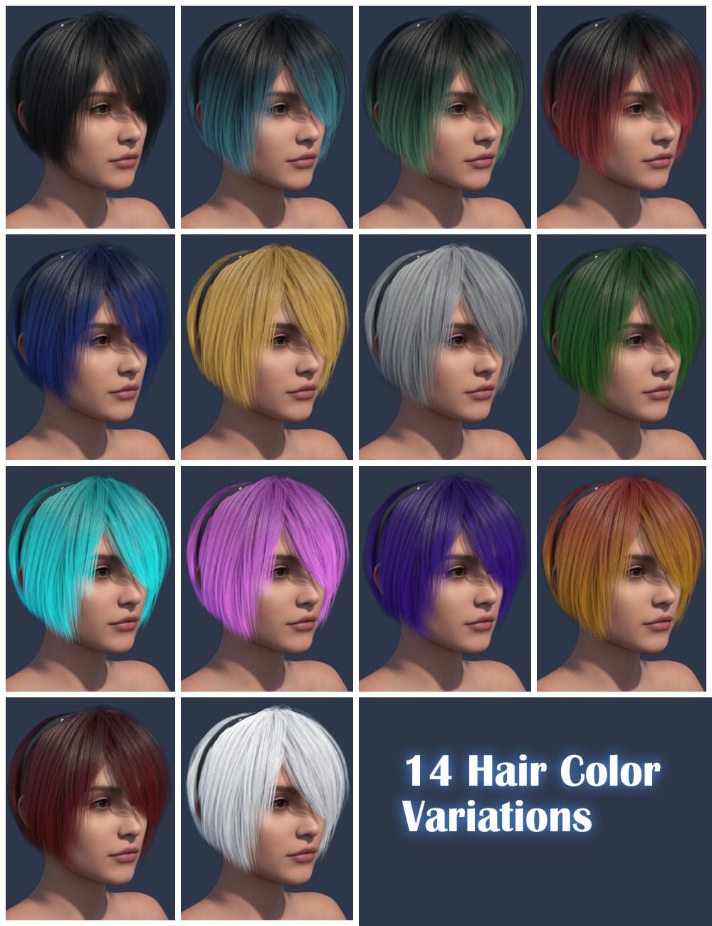 JL Bunny Hair for Genesis 9 Female | Daz 3D