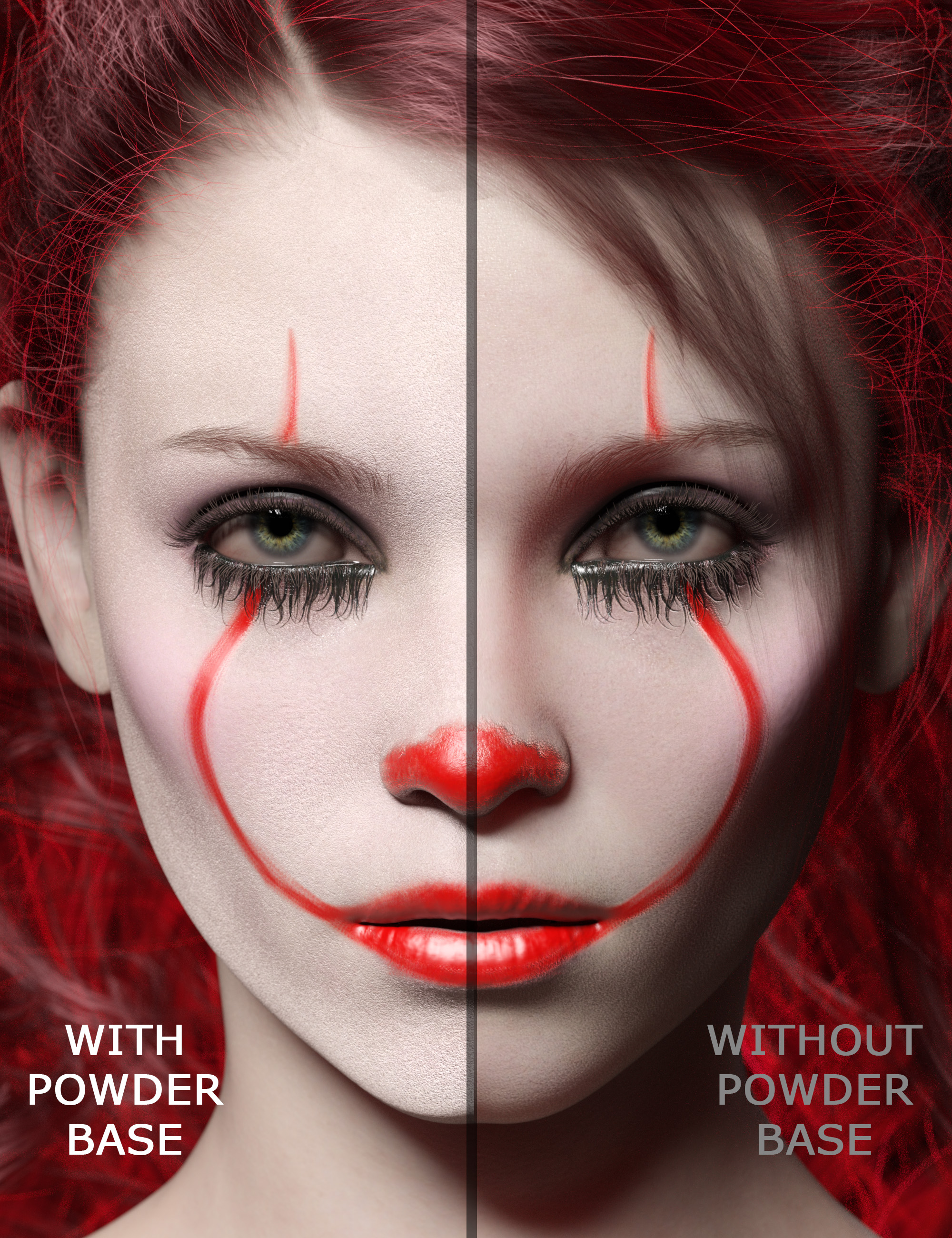 CB Etta HD Dark Circus Makeup Geoshell | Daz 3D