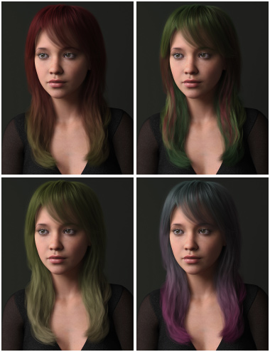 Layered Winter Style Hair Color Expansion | Daz 3D