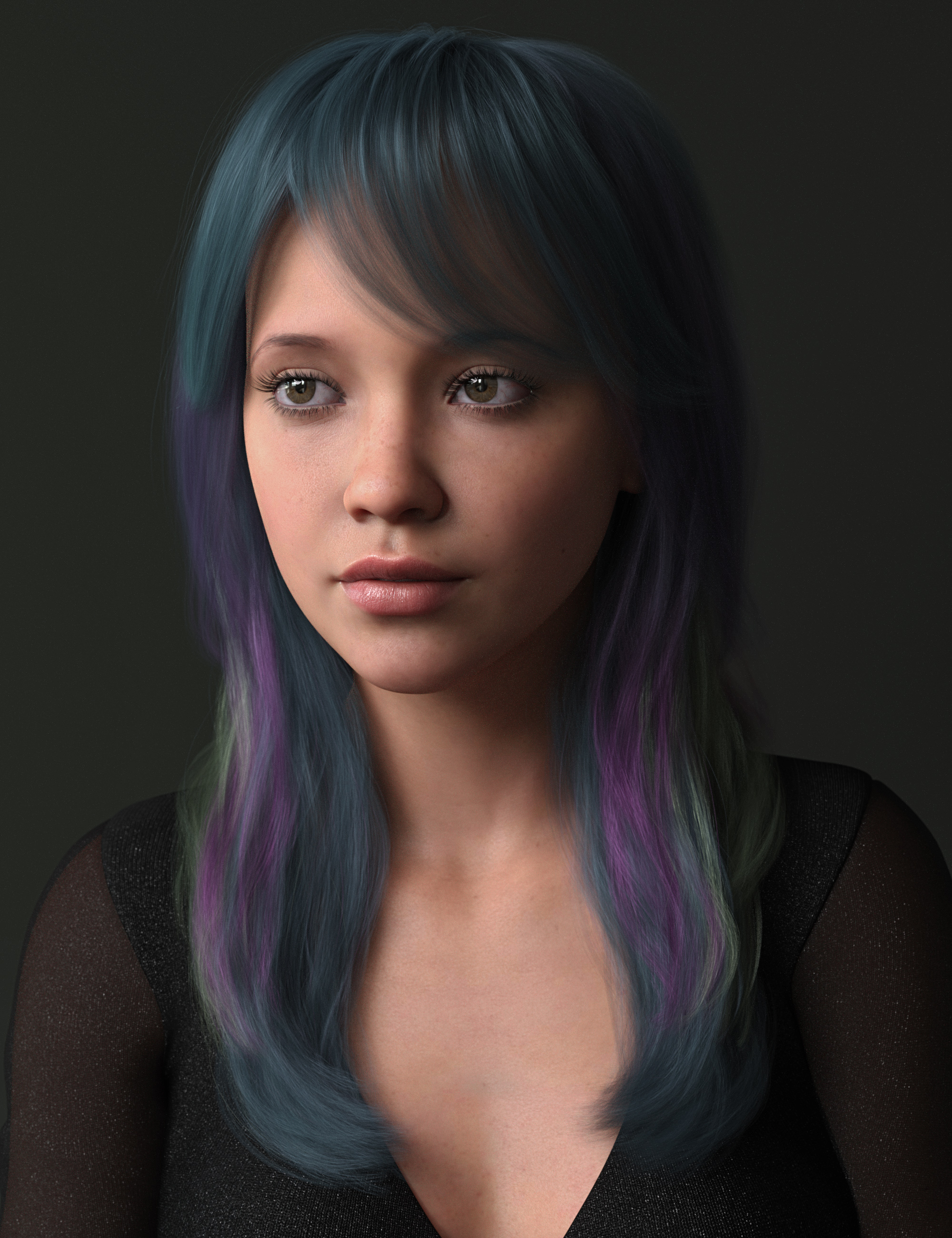 Layered Winter Style Hair Color Expansion | Daz 3D