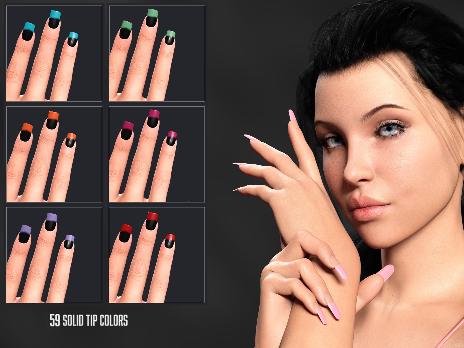 Twizted Nails MR for Genesis 9 | Daz 3D