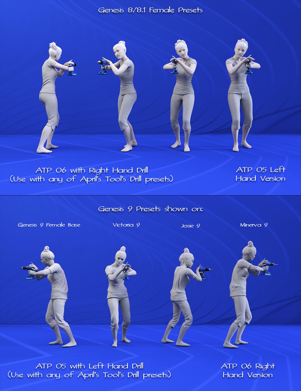 ARTY-FFicial's April's Tools and Poses for Genesis 9, 8, and 8.1 | Daz 3D