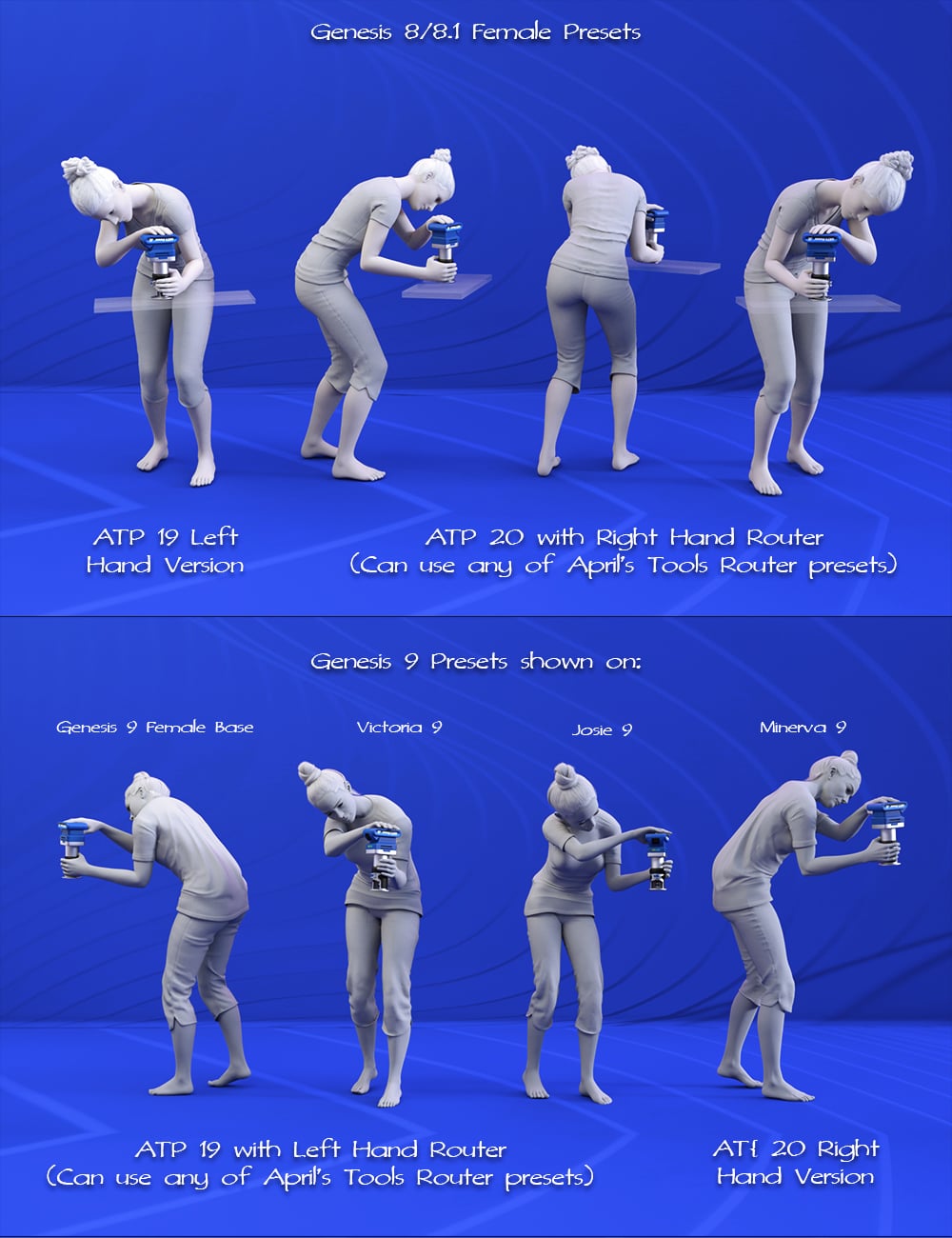 ARTY-FFicial's April's Tools and Poses for Genesis 9, 8, and 8.1 | Daz 3D
