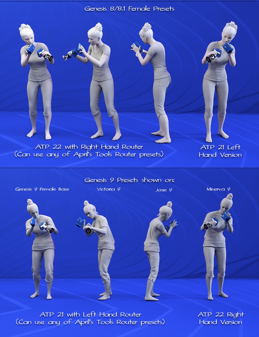 ARTY-FFicial's April's Tools and Poses for Genesis 9, 8, and 8.1 | Daz 3D