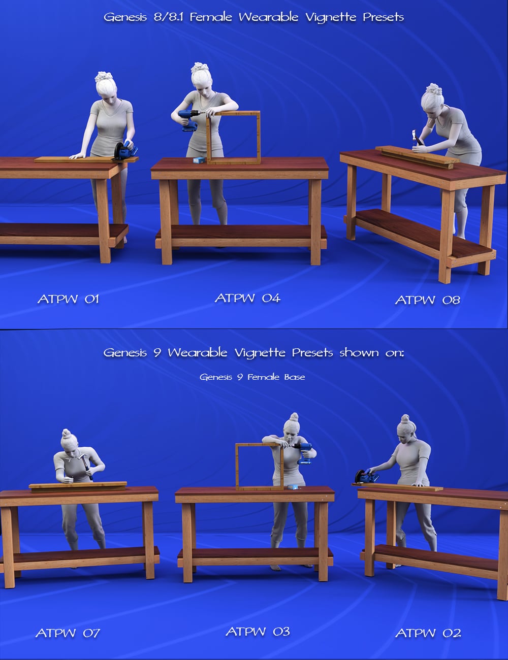 ARTY-FFicial's April's Tools and Poses for Genesis 9, 8, and 8.1 | Daz 3D