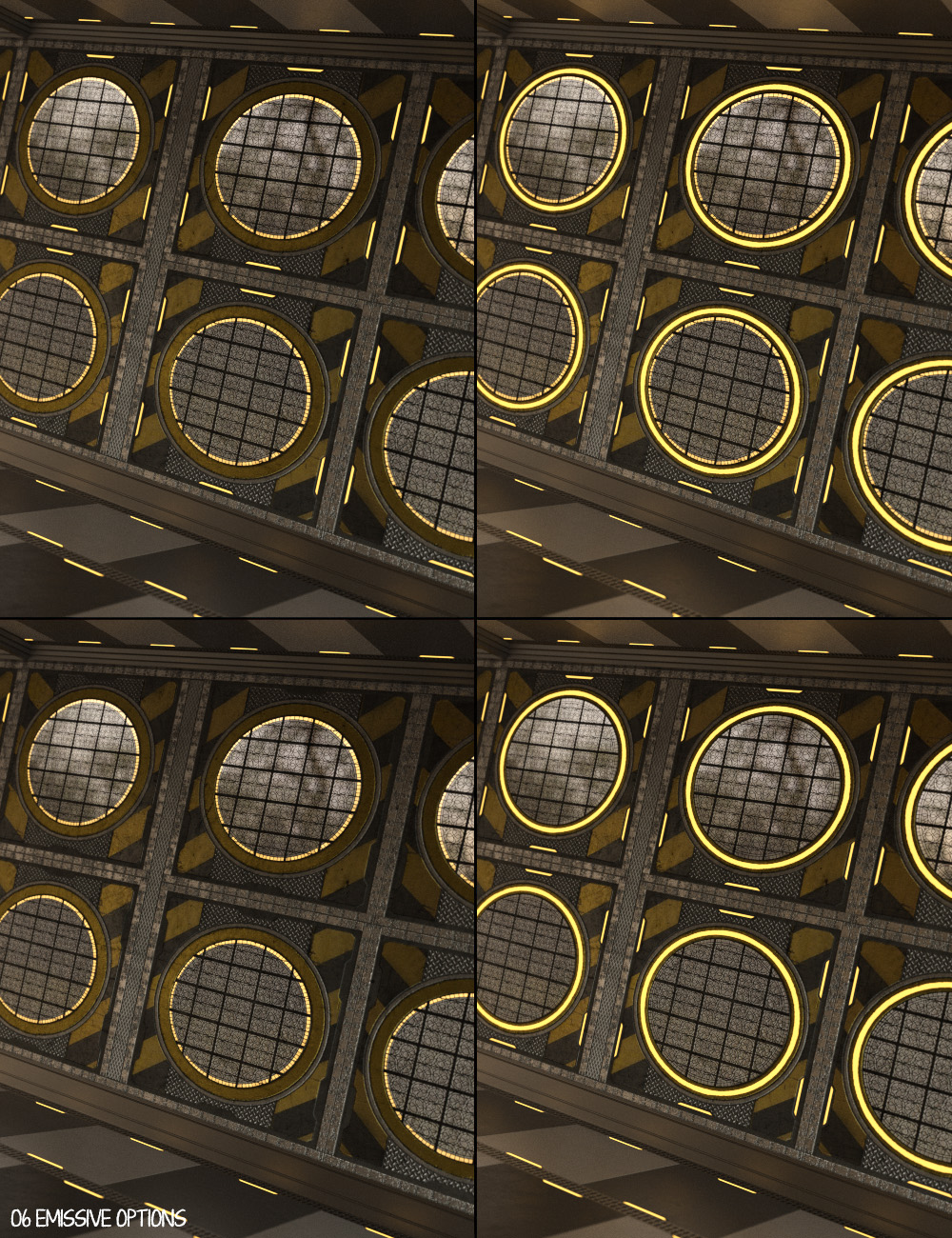 Medieval Sci-Fi Iray Wall Panel Shaders Vol 3 | Daz 3D