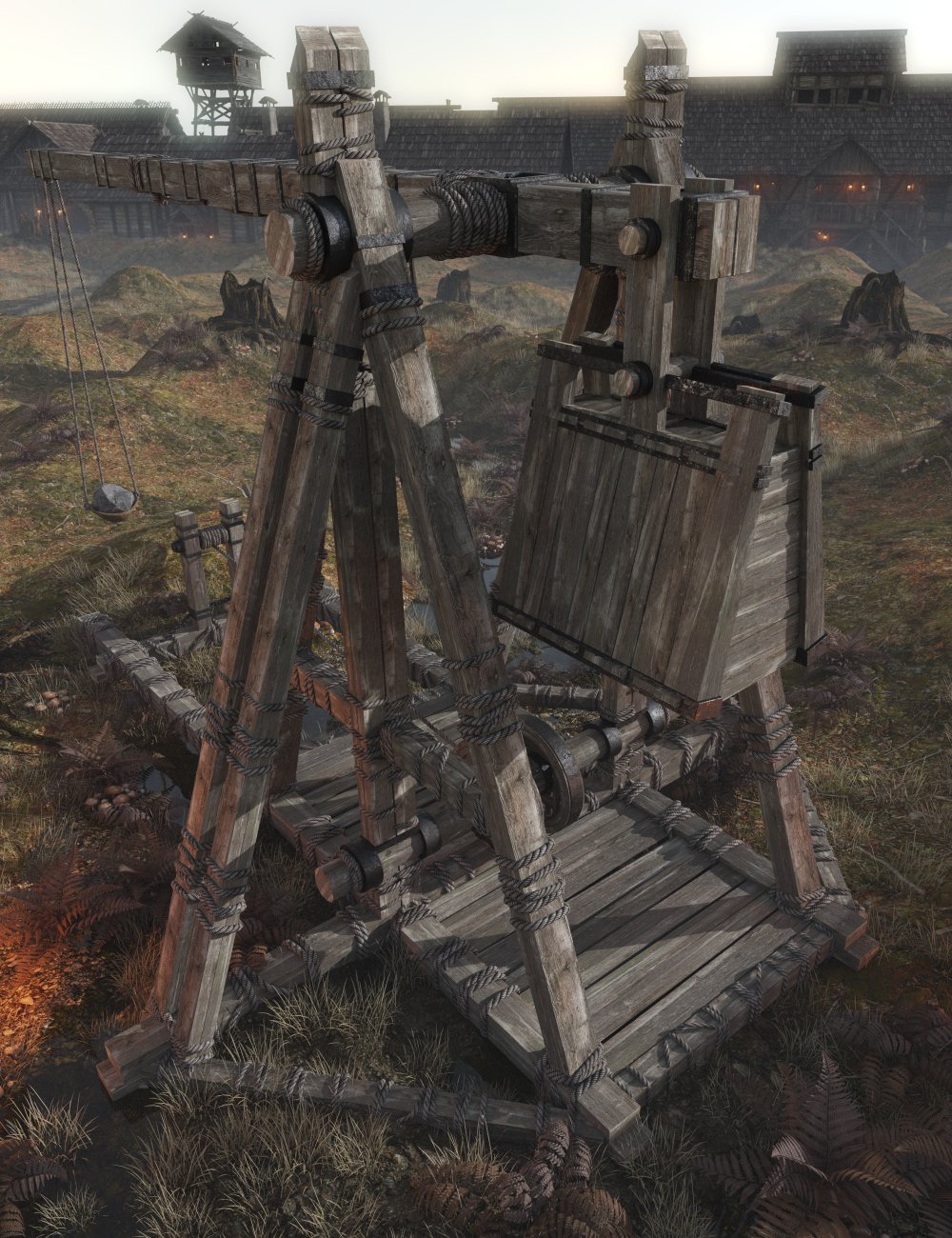 Medieval Trebuchets | Daz 3D