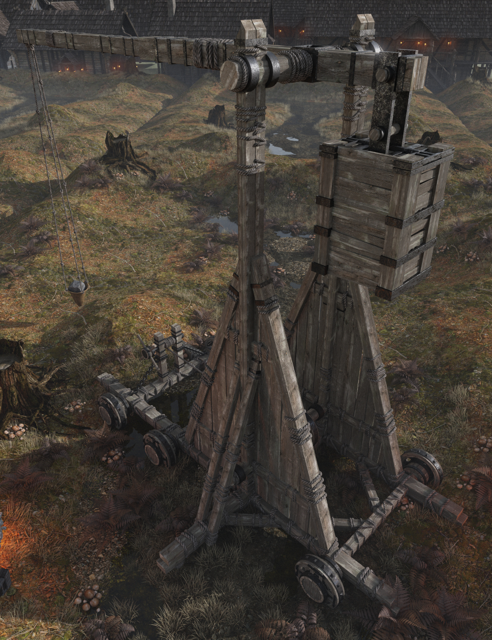 Medieval Trebuchets | Daz 3D