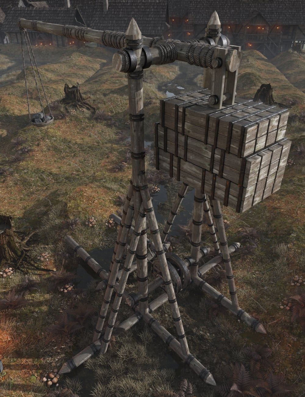 Medieval Trebuchets | Daz 3D