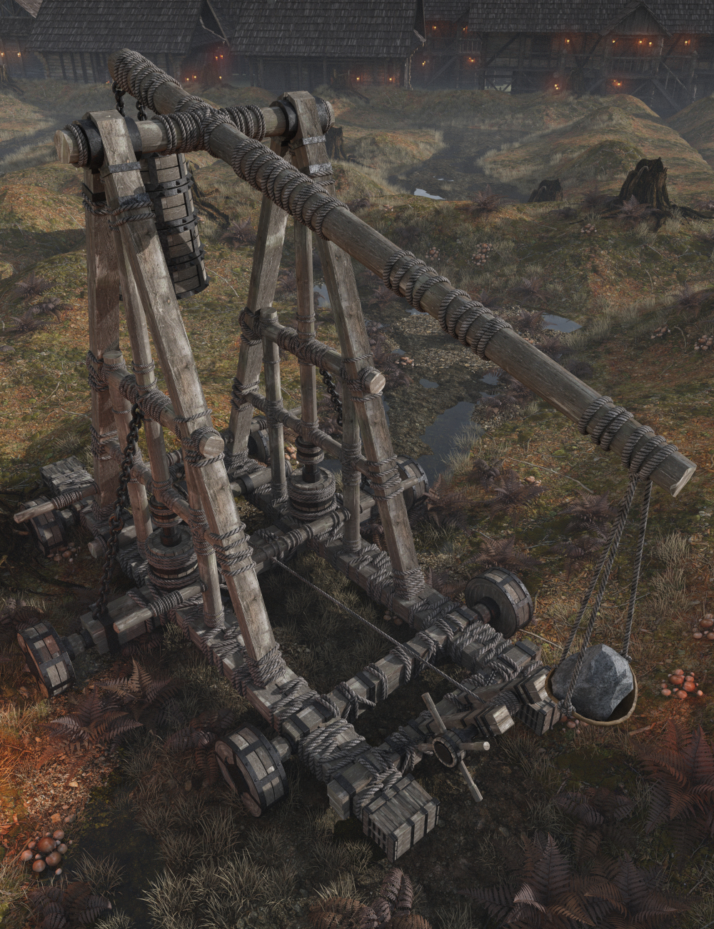 Medieval Trebuchets | Daz 3D
