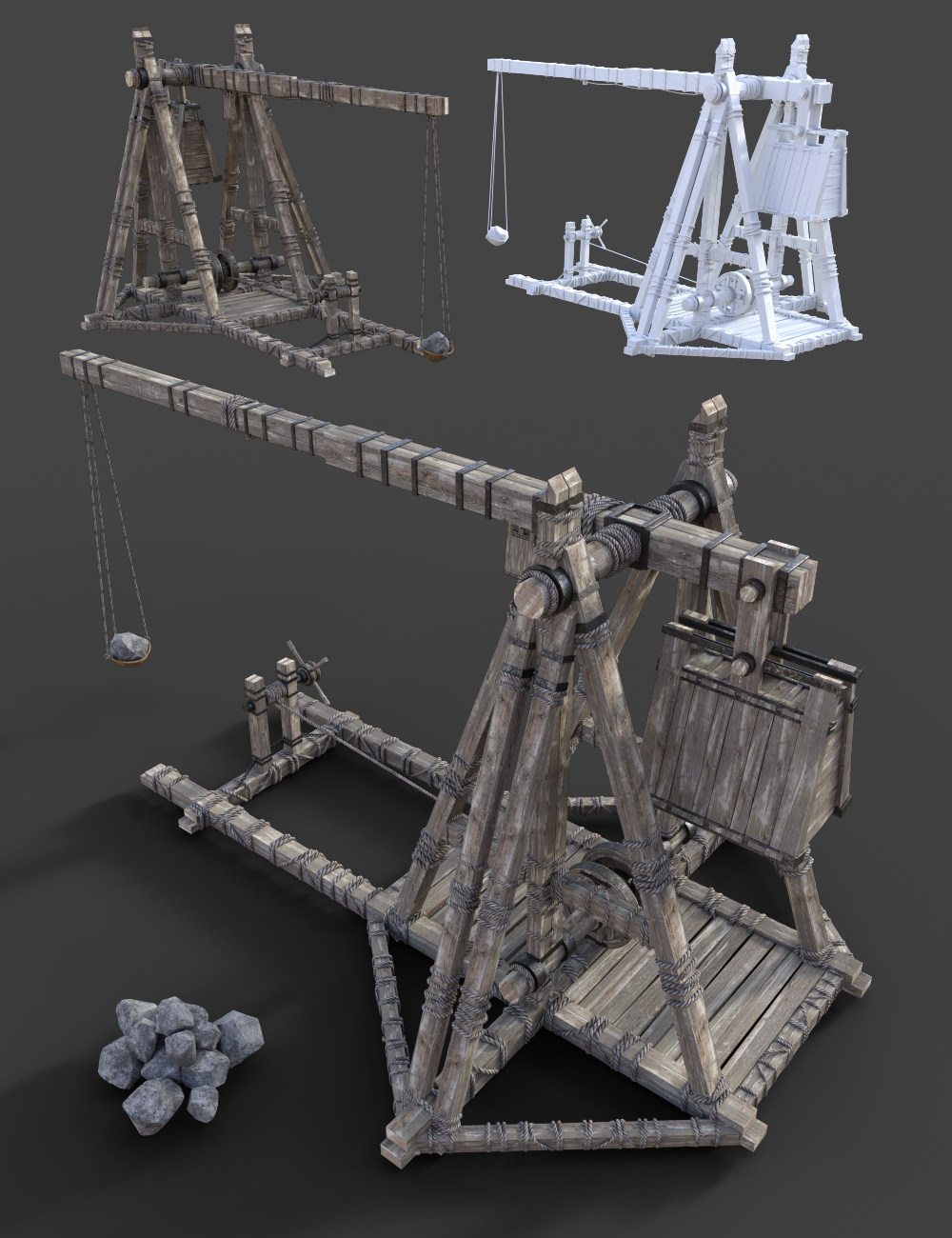 Medieval Trebuchets | Daz 3D