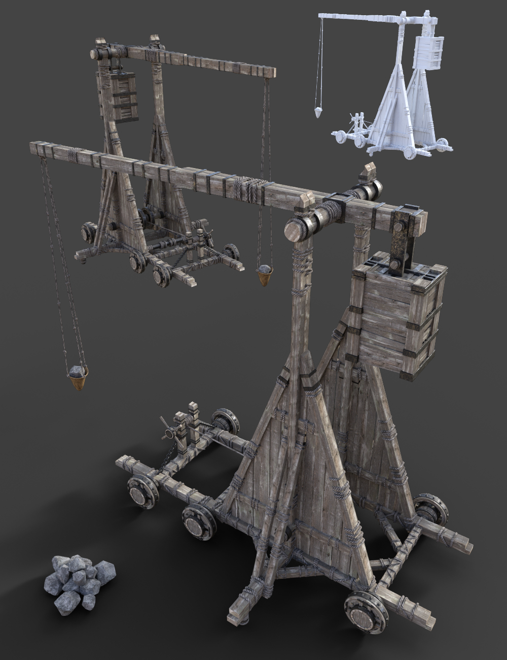 Medieval Trebuchets | Daz 3D