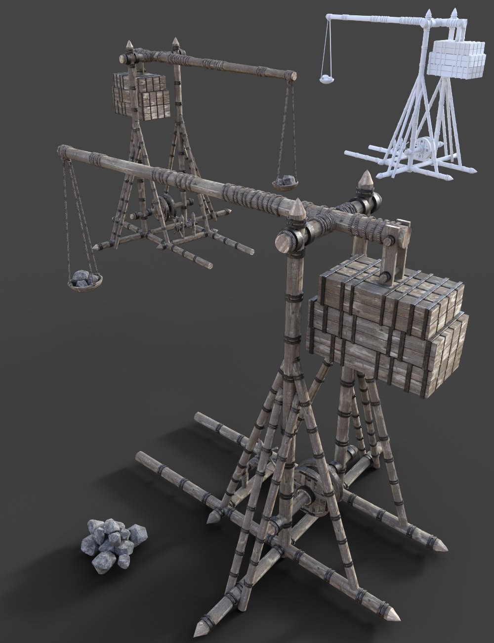 Medieval Trebuchets | Daz 3D