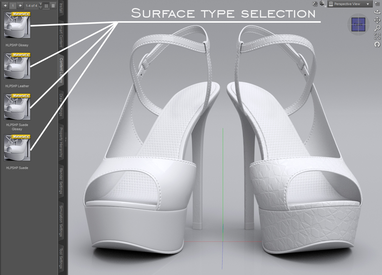 HL Platform Sandal Heel Pump for Genesis 9, 8, and 8.1 | Daz 3D