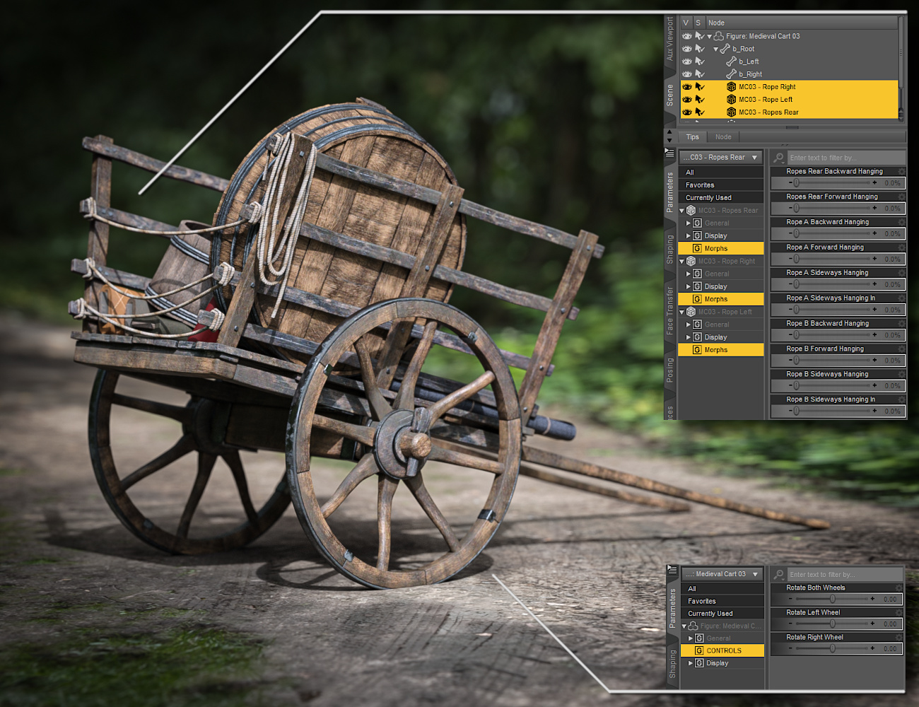 OR3D Medieval Cart 03 | Daz 3D