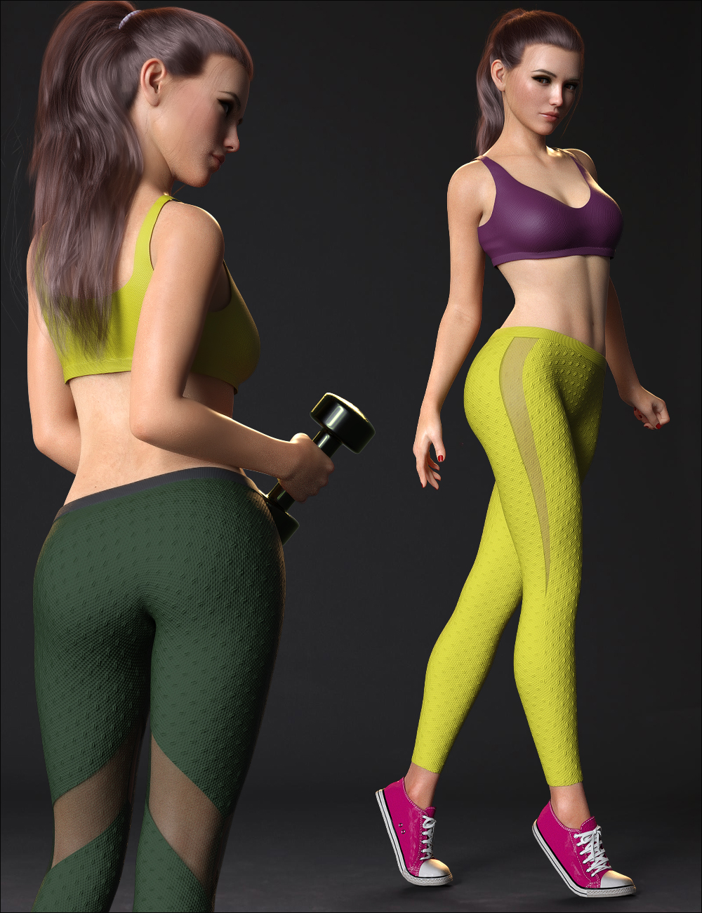 Keep Fit Outfit Set for Genesis 8, 8.1, and 9 | Daz 3D