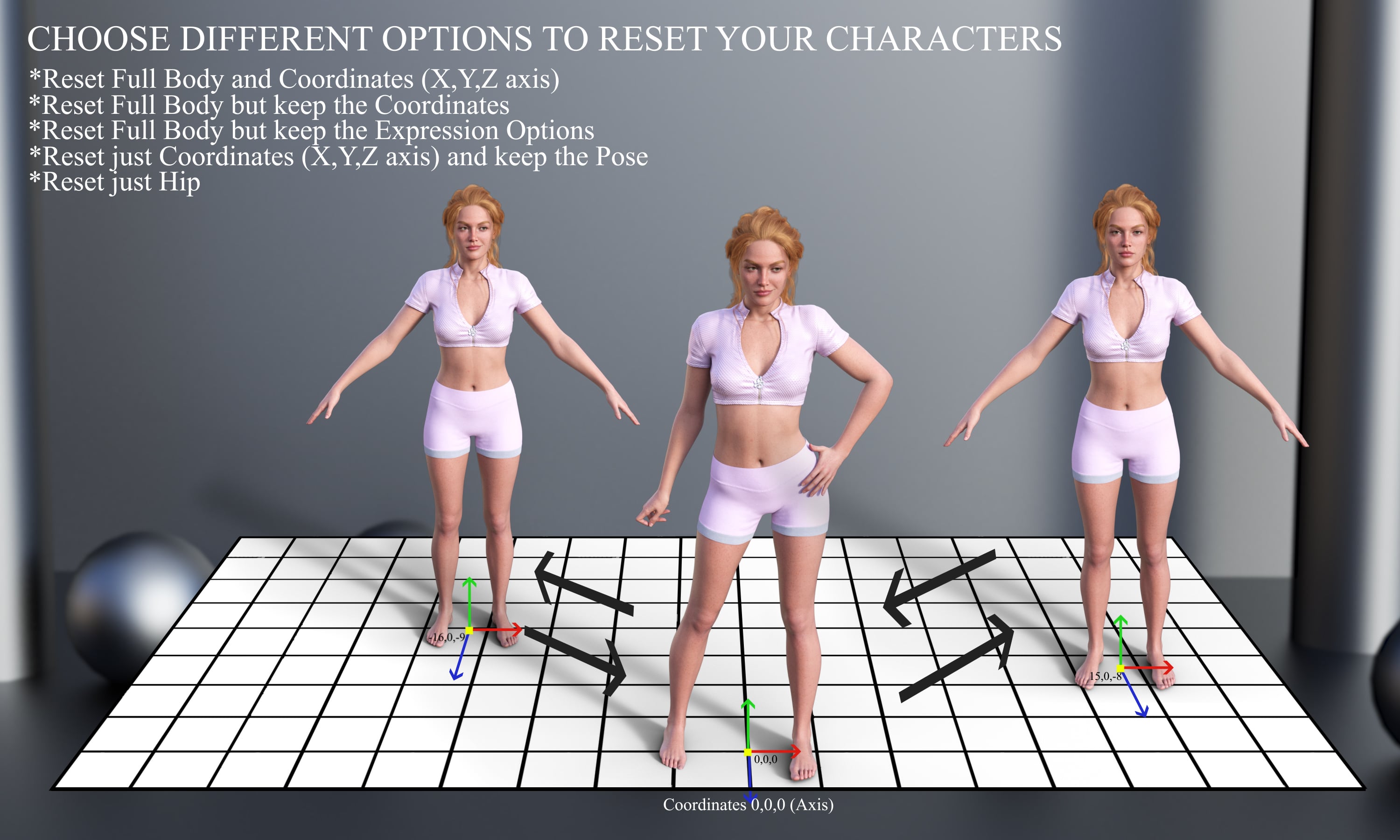 JW Pro Pose Reset for Genesis 9 | Daz 3D