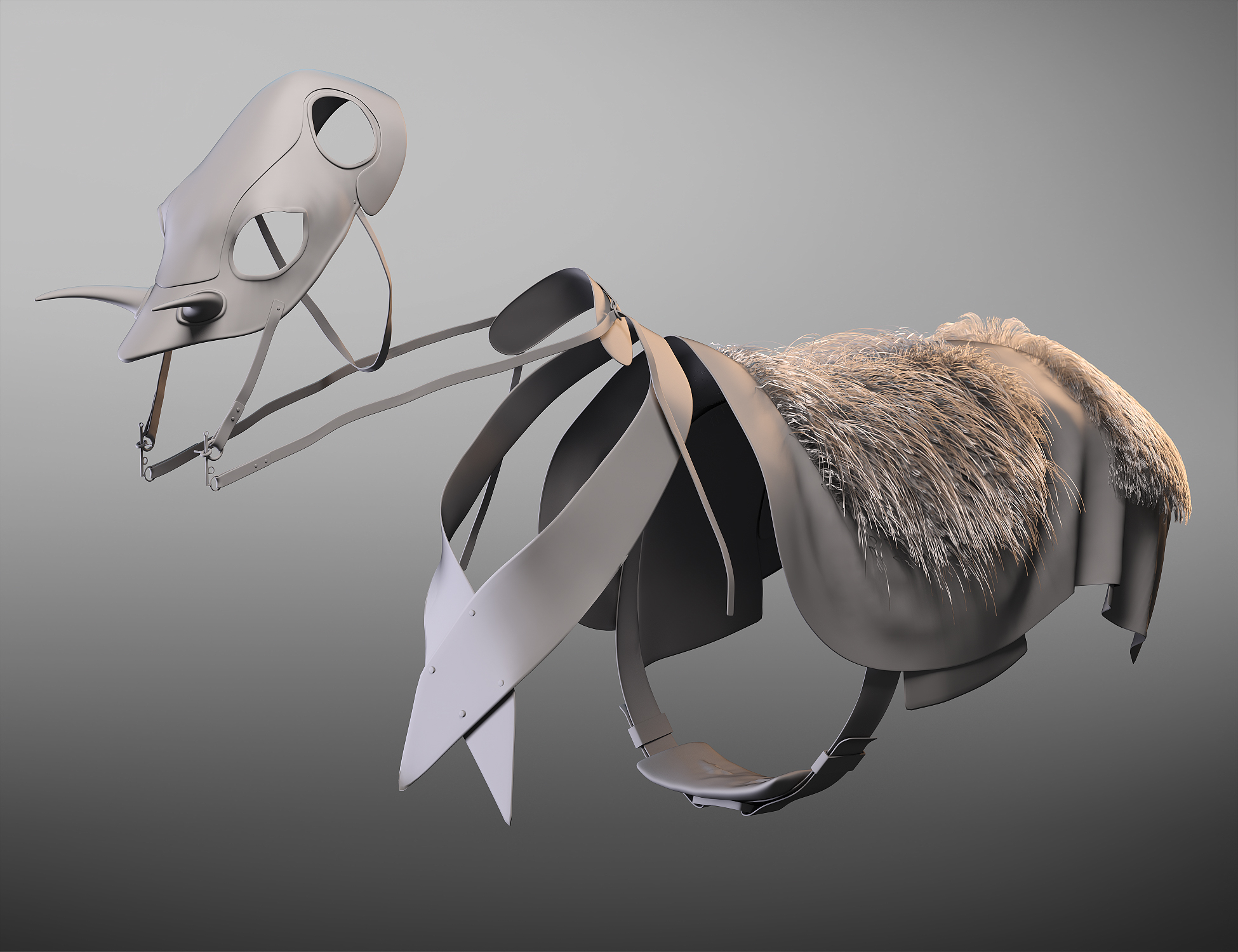 dForce Horse Barding Outfit for Daz Horse 3 | Daz 3D