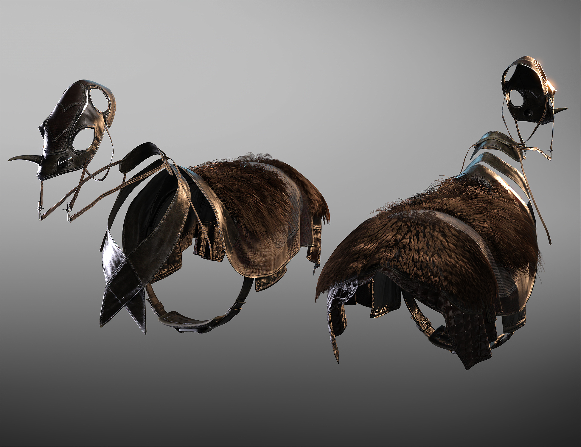 dForce Horse Barding Texture Add-On | Daz 3D