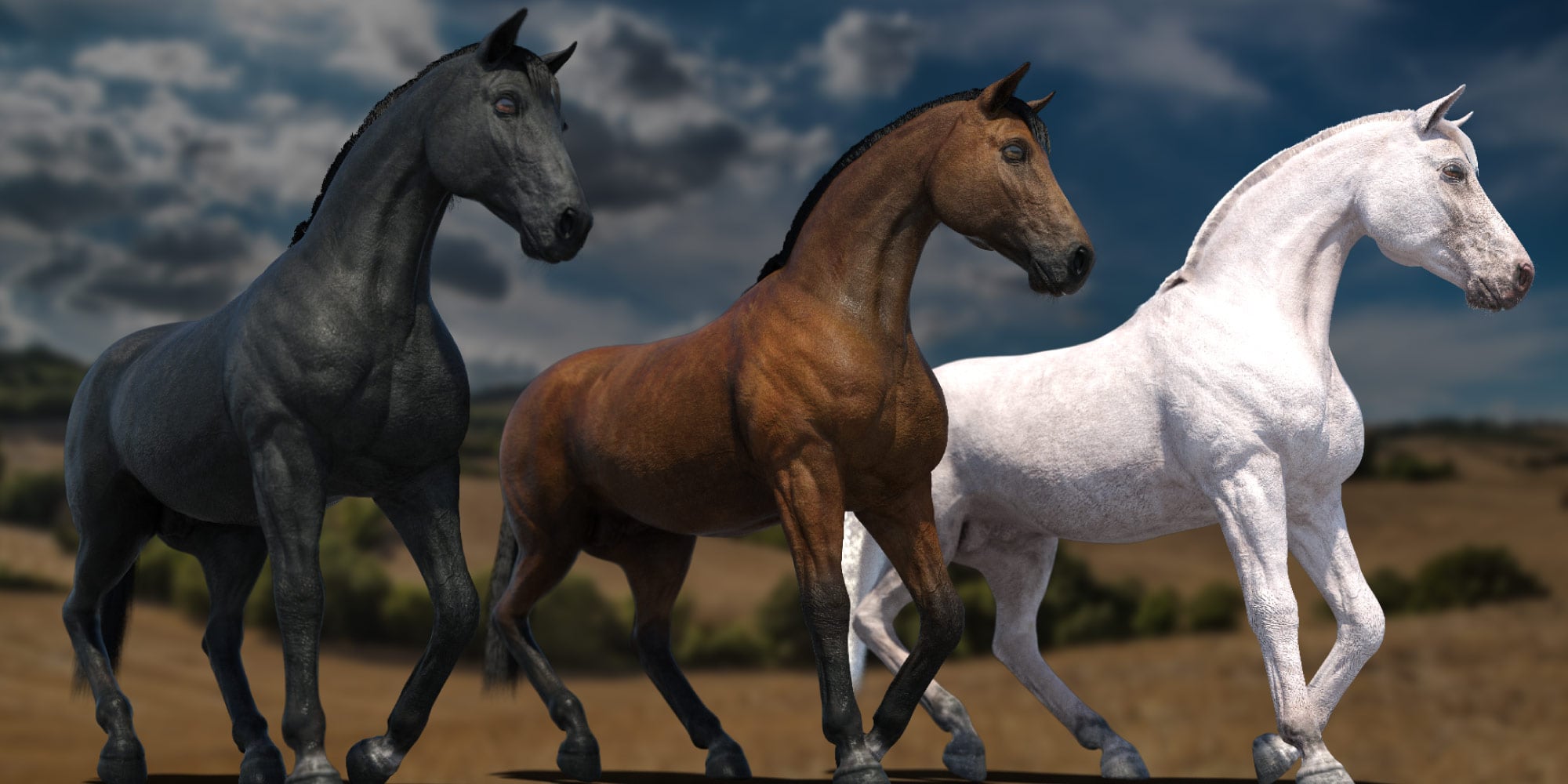 DA Daz Horse 3 Base Material Set | Daz 3D