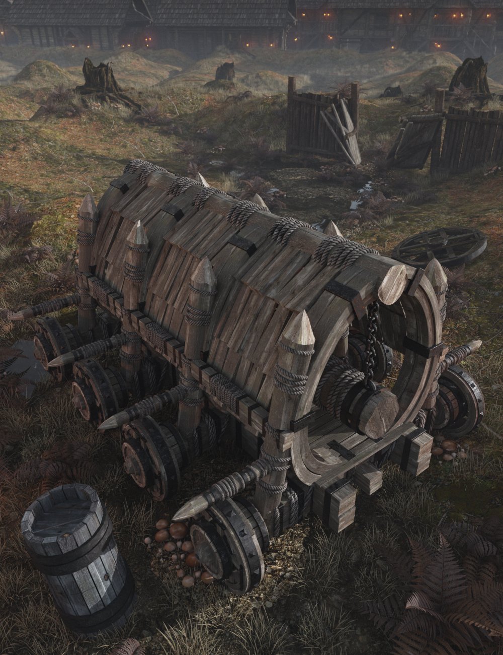 Medieval Battering Rams | Daz 3D