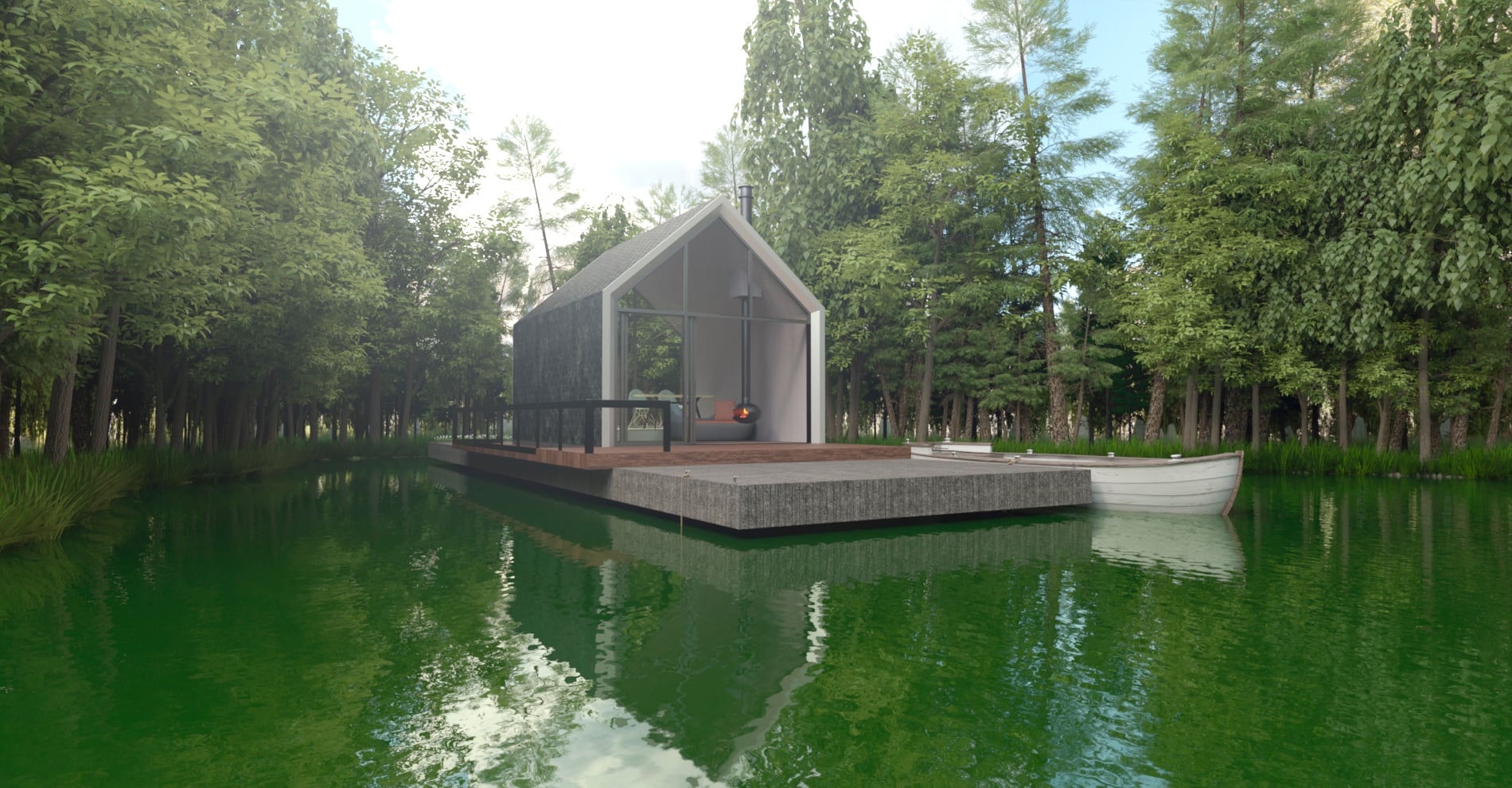Tiny Lake Cabin | Daz 3D