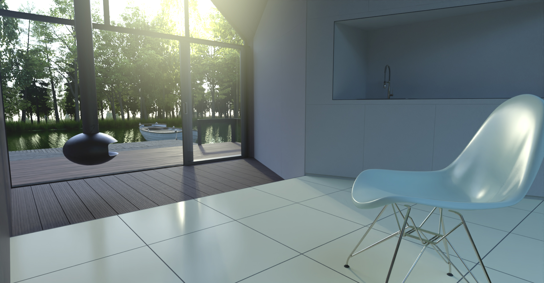 Tiny Lake Cabin | Daz 3D