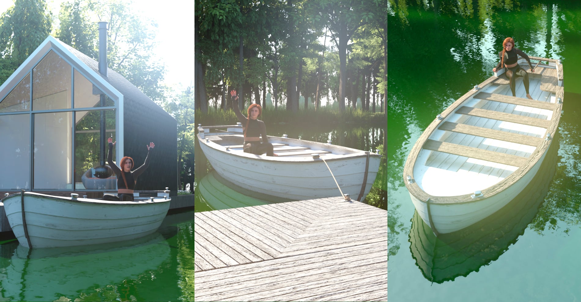 Tiny Lake Cabin | Daz 3D