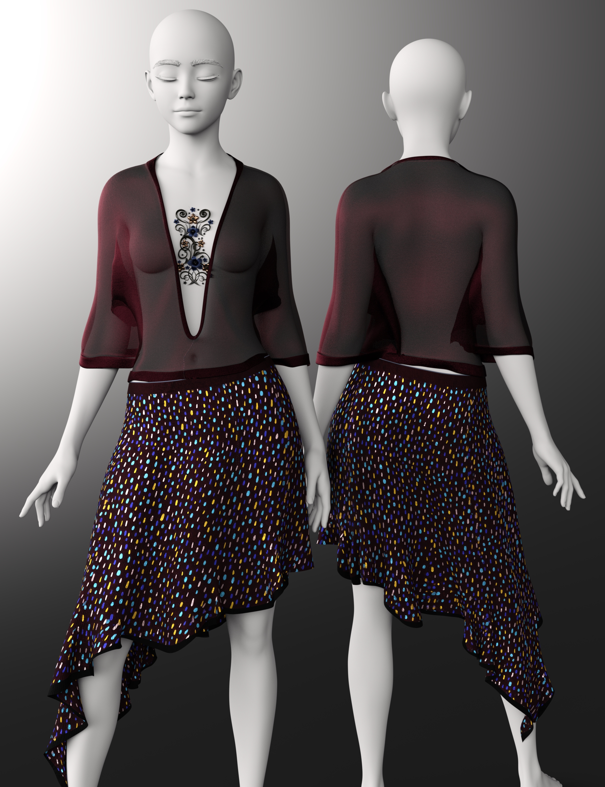 Soffancska for dForce Sofia Outfit for Genesis 9 Texture Add-On | Daz 3D