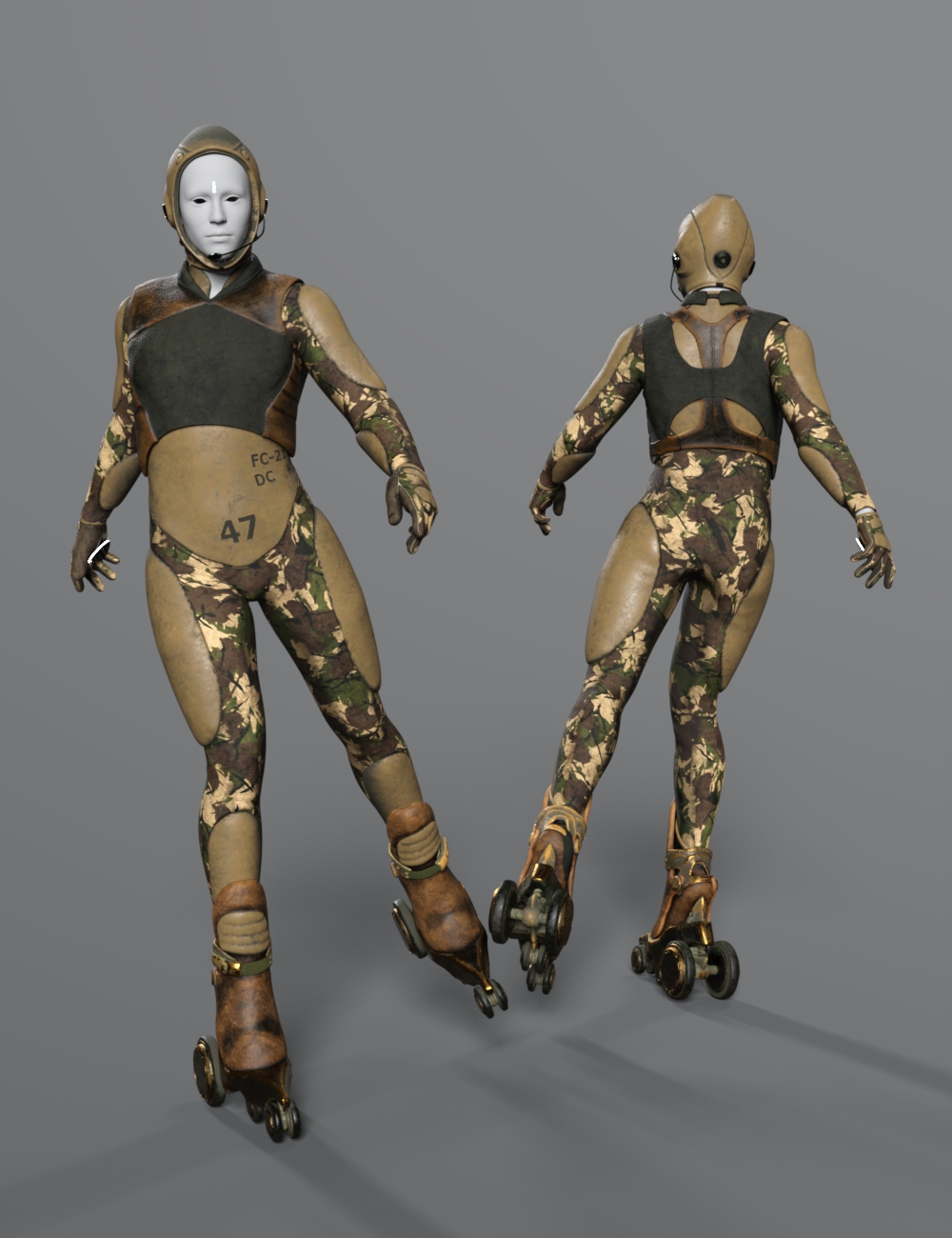 Cyberrun for ND CyberDream Rollerblade for Genesis 9 | Daz 3D