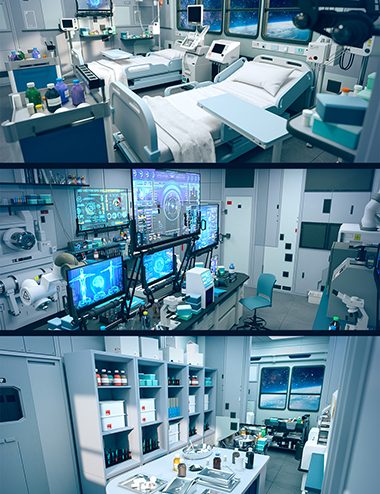 Sci-Fi Marine Hospital Bundle | Daz 3D