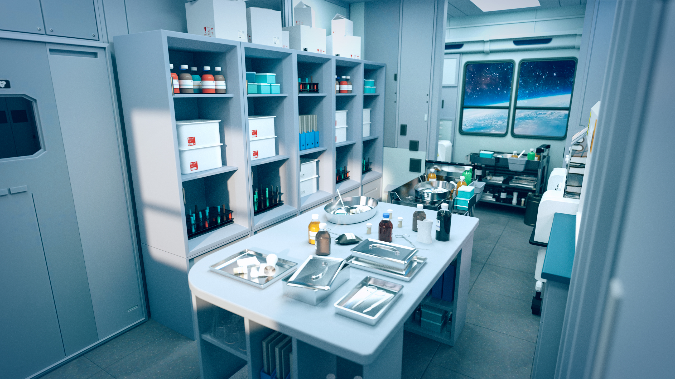 Sci-Fi Marine Hospital Bundle | Daz 3D