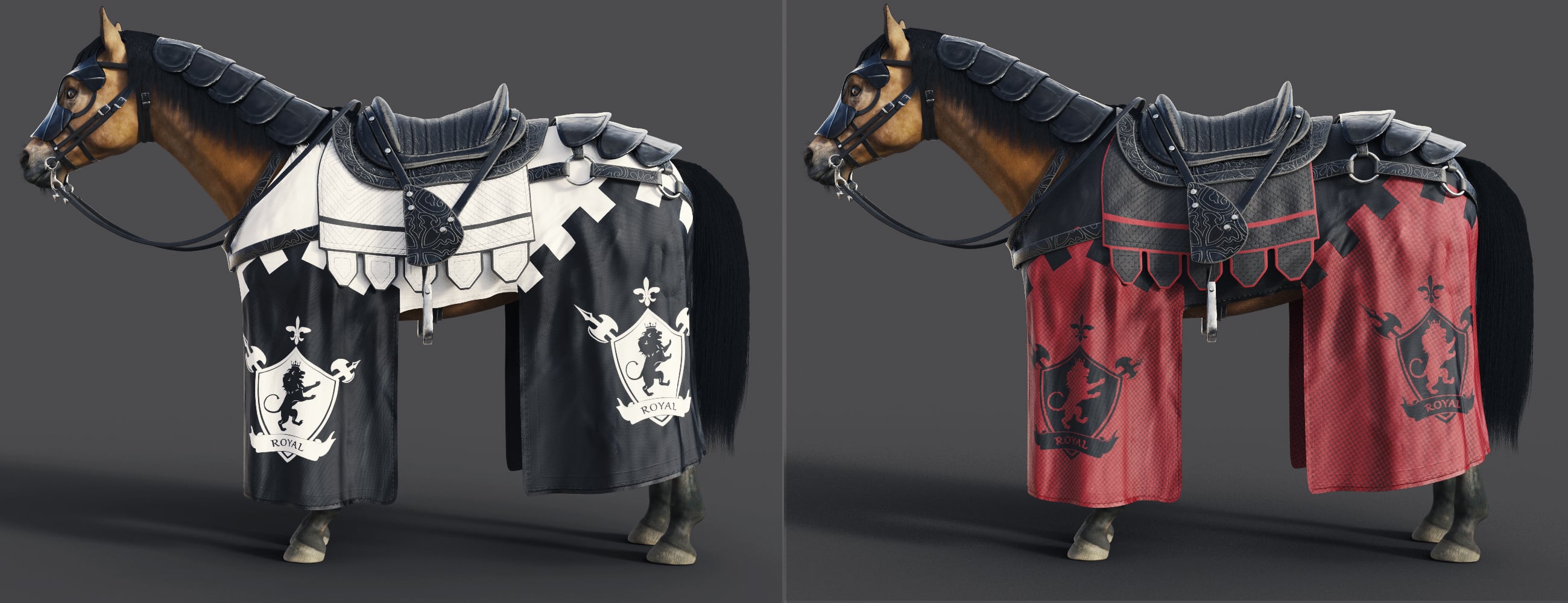 dForce Royal Armor Outfit Texture Add-On | Daz 3D