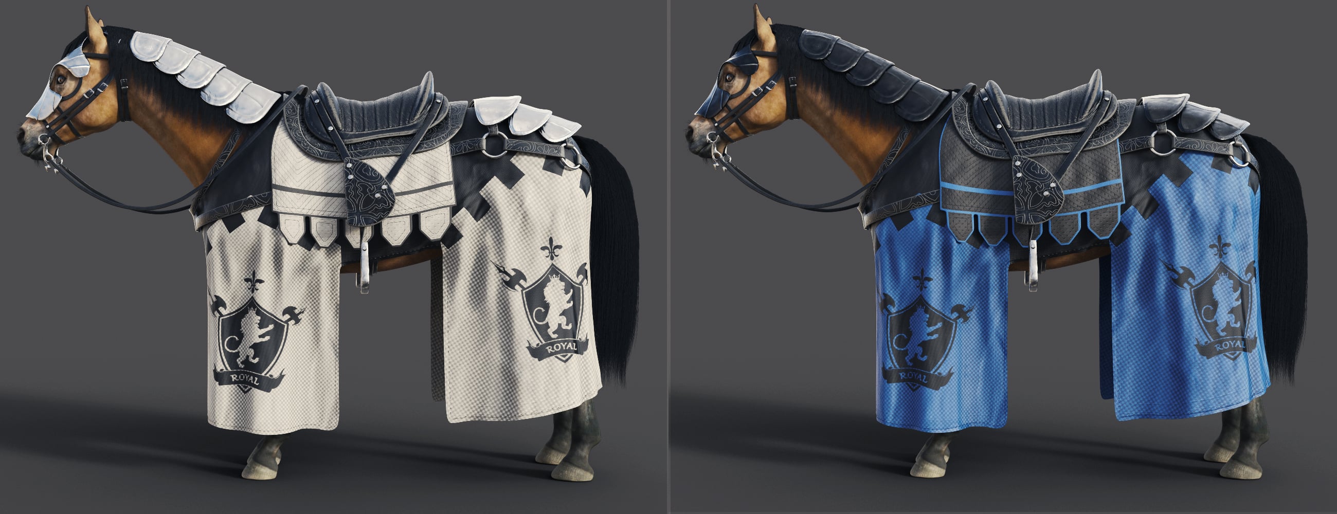 dForce Royal Armor Outfit Texture Add-On | Daz 3D