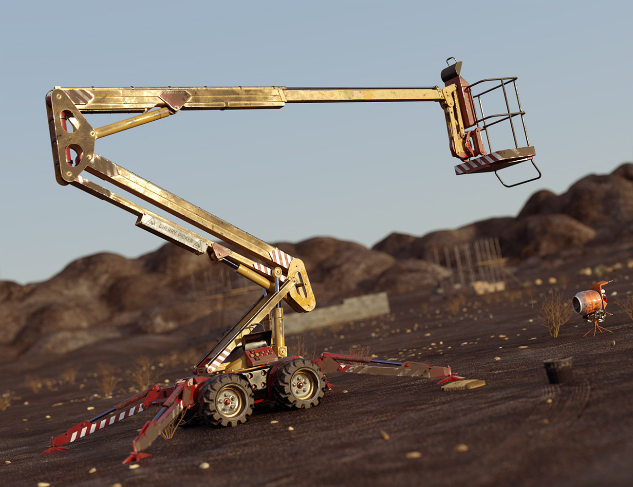 Self-Propelled Cherry Picker | Daz 3D