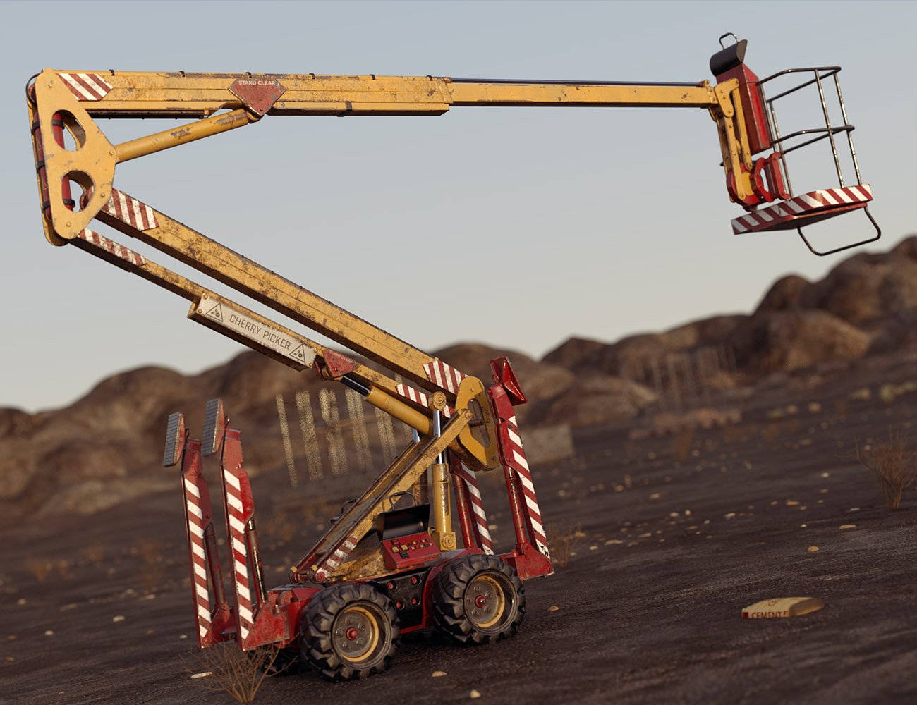 Self-Propelled Cherry Picker | Daz 3D