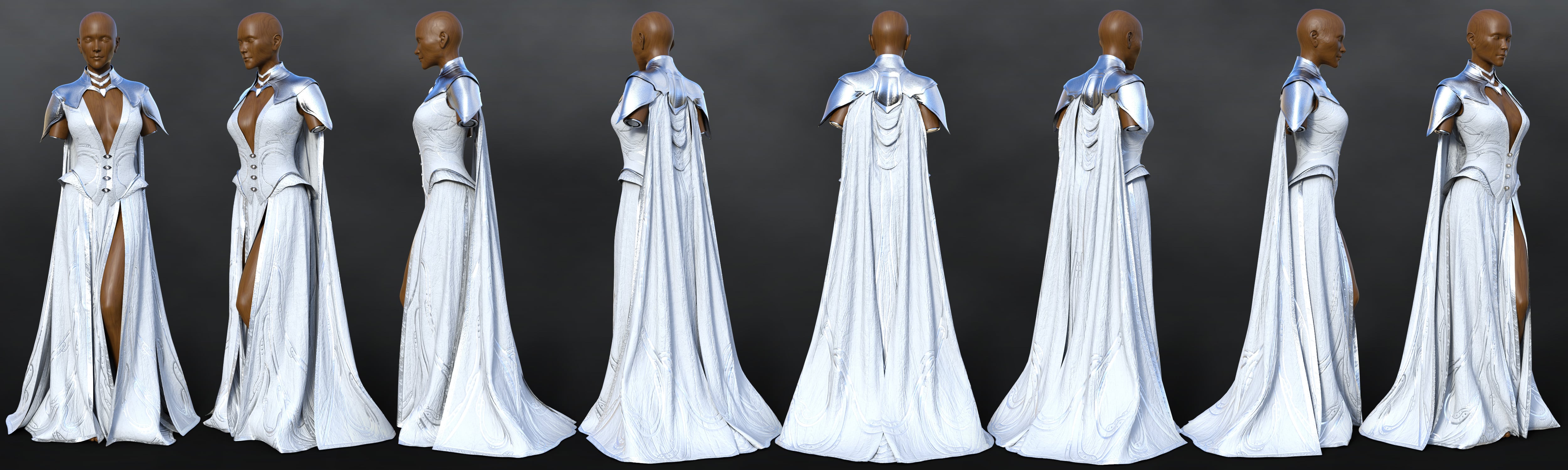 dForce War Witch Wardrobe Base Outfit for Genesis 9 | Daz 3D