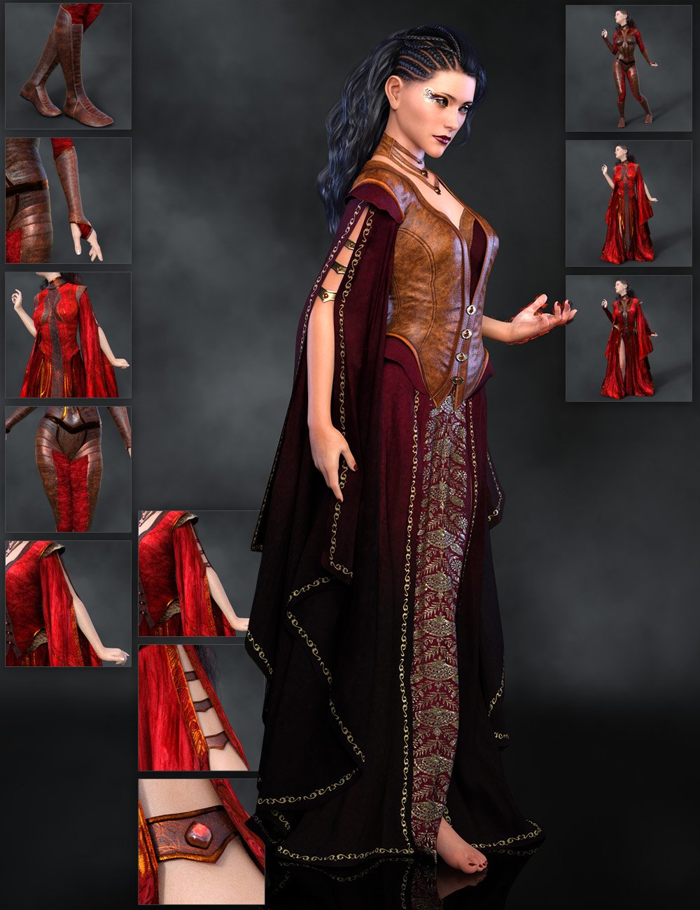 dForce War Witch Bundle for Genesis 8 and 8.1 | Daz 3D