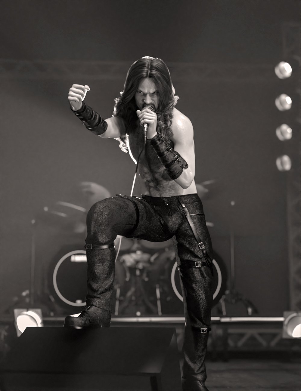 Classic Rock Poses for Genesis 9, 8, and 3 | Daz 3D