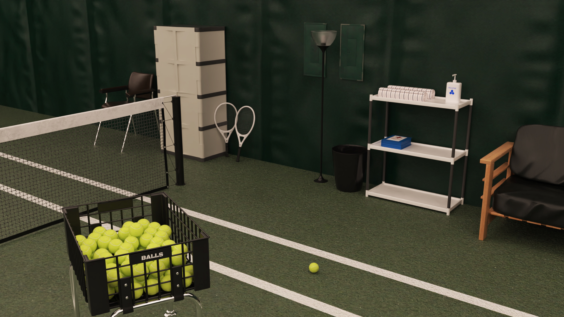 Indoor Tennis Court | Daz 3D