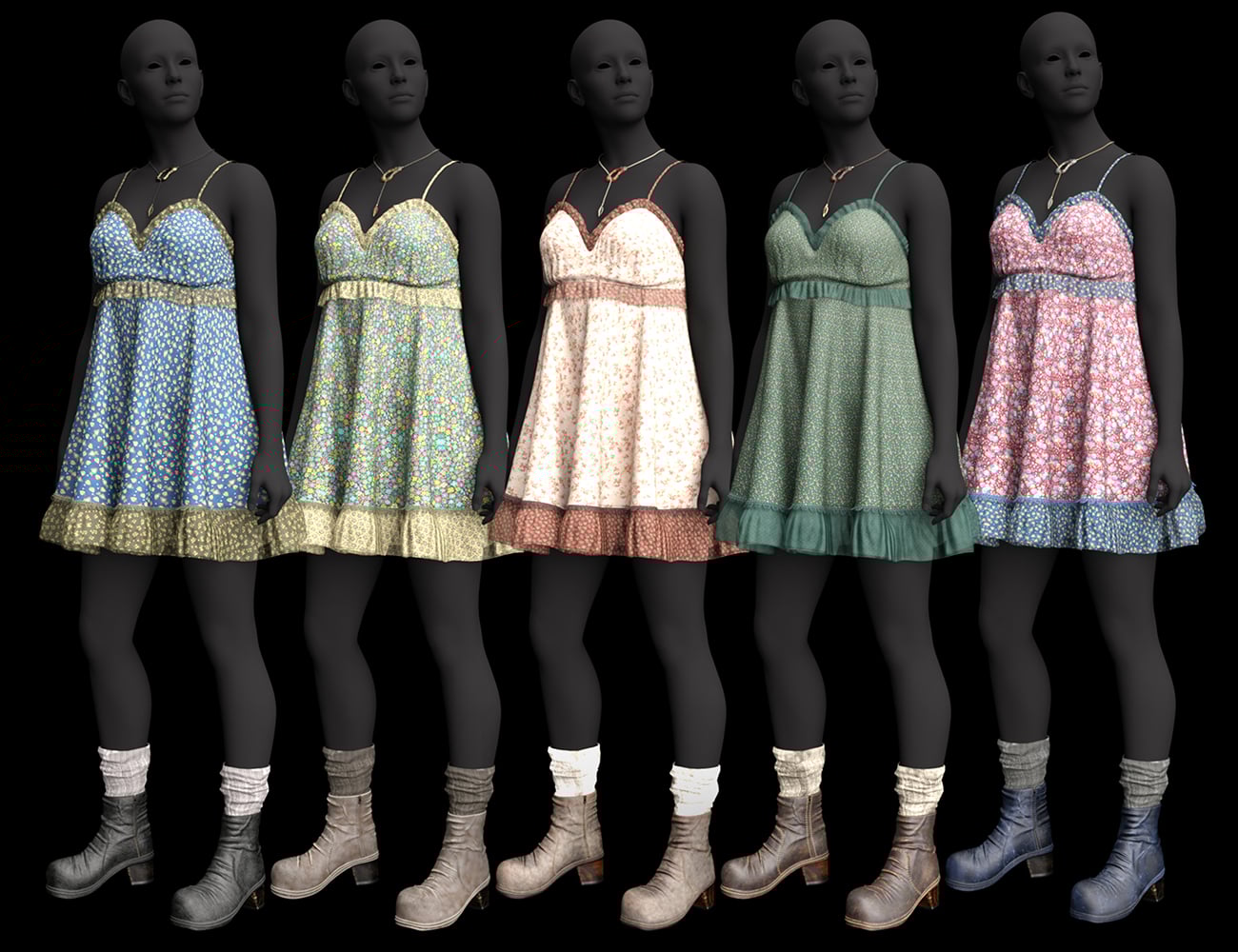 dForce CB Indigo Clothing Set for Genesis 9 | Daz 3D