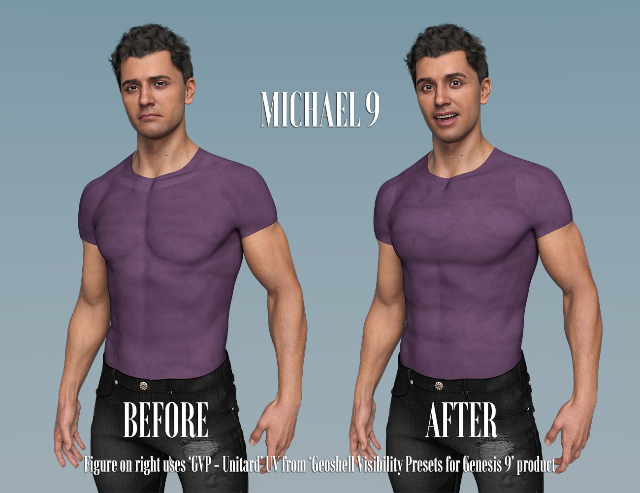 GVP Chest Smoothing Morphs for Genesis 9 | Daz 3D