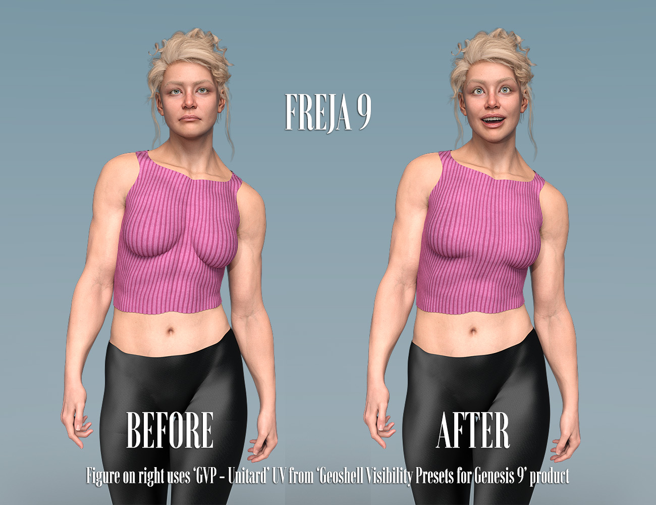 GVP Chest Smoothing Morphs for Genesis 9 | Daz 3D